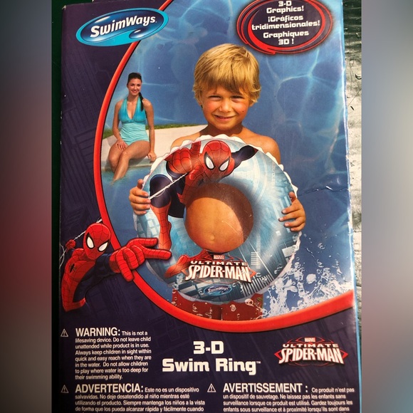 SwimWays | Toys | Swimways Marvel Spiderman 3d Swim Ring Pool Float ...